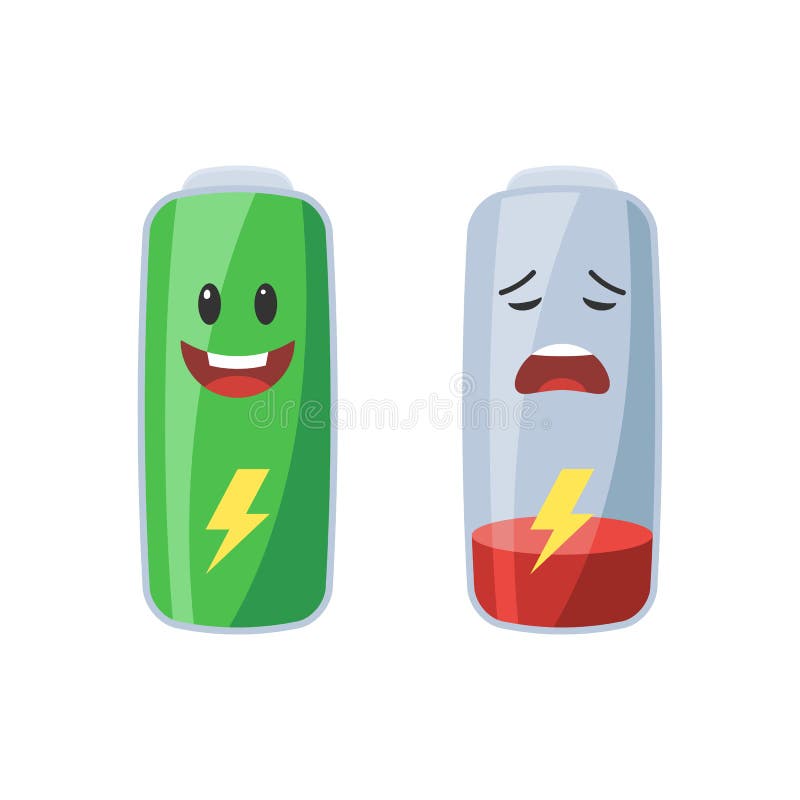 Low battery and full power stock vector. Illustration of communication ...