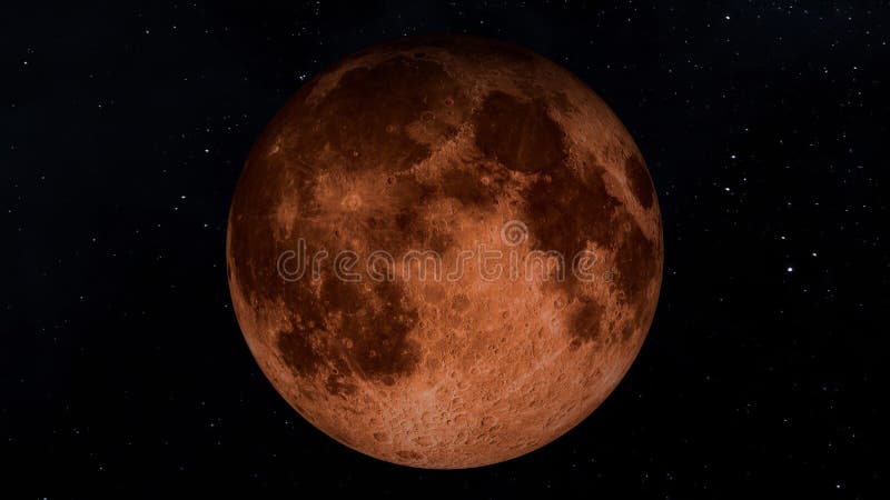 Full Lunar Eclipse. Red Moon. Stock Photo - Image of cosmology ...