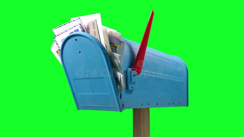 Full Mail Box Green Screen Isolated Stock Video - Video of ...