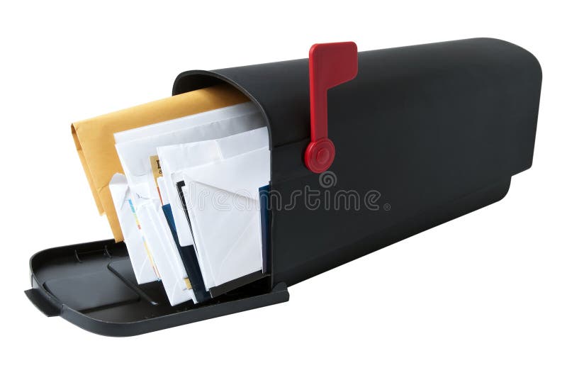 Full Mailbox stock photo. Image of flag, shot, envelope - 19887466