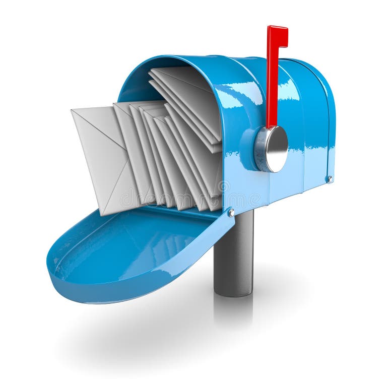 Full Mailbox stock illustration. Illustration of message - 50920796