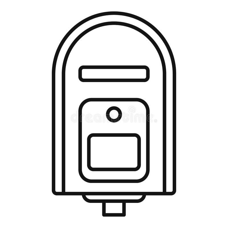 Full Mailbox Icon, Outline Style Stock Vector - Illustration of letter ...