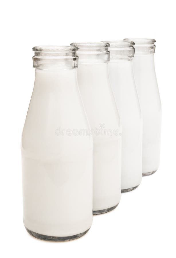 Full milk bottles stock photo. Image of energy, path - 25653396