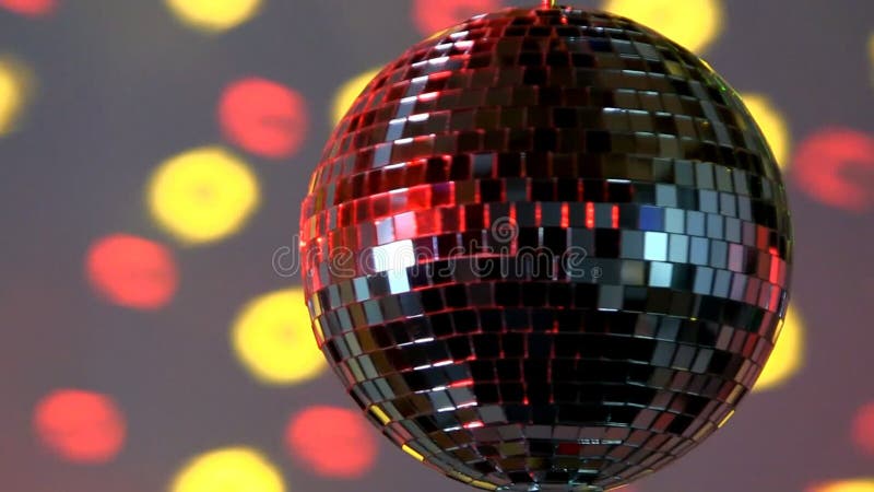 Full Mirror Ball; Yellow and Green Light Stock Video - Video of light ...