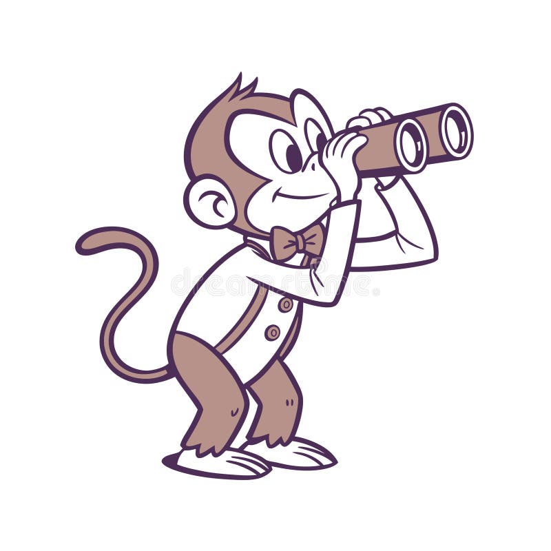 Full Monkey Bird Watching Adventure Stock Photo - Illustration of ...