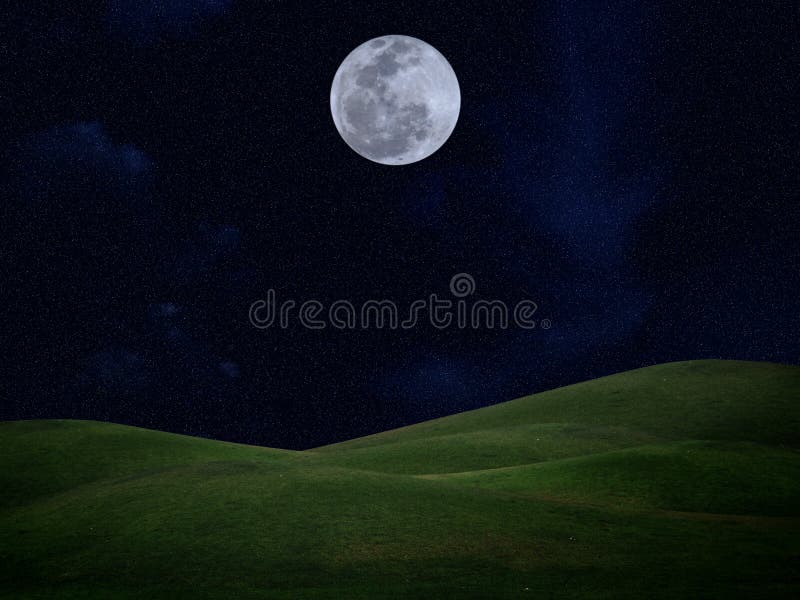 Full moon stock image. Image of hills, landscape, environment - 19853413