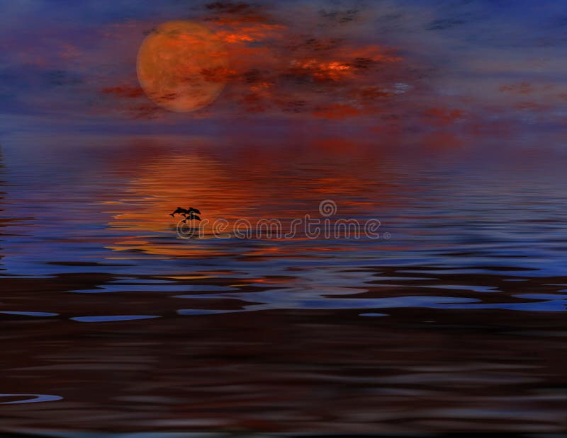 Full Moon stock illustration. Illustration of bright, reflection - 4222820