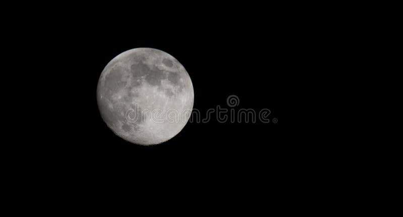 Full Moon Against Midnight Sky Stock Image - Image of nighttime, gray ...