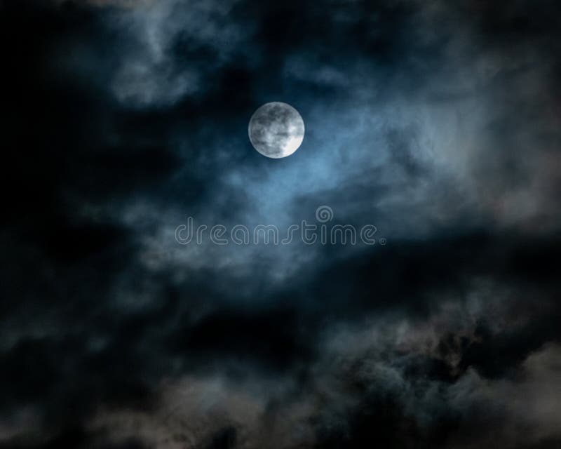Ominous Sky - Moon and Clouds Stock Image - Image of cloudy, night: 8488205