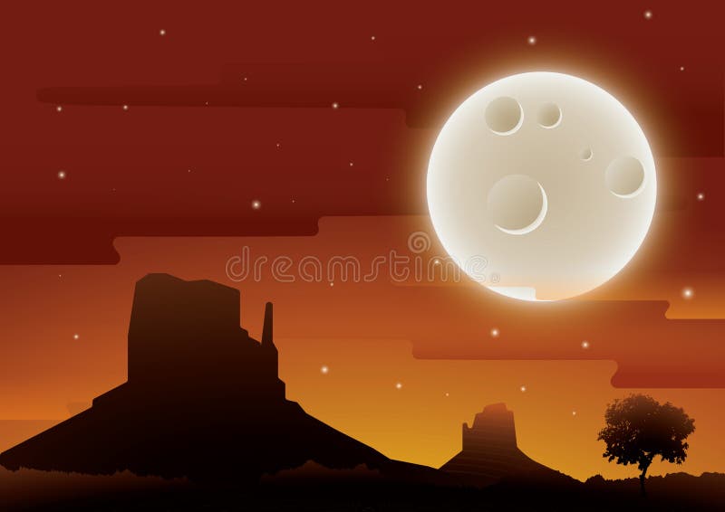 Full Moon Background. Vector Illustration Decorative Design Stock ...