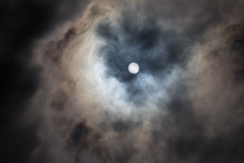Full Moon Behind the Clouds Stock Photo - Image of dark, moon: 71807786
