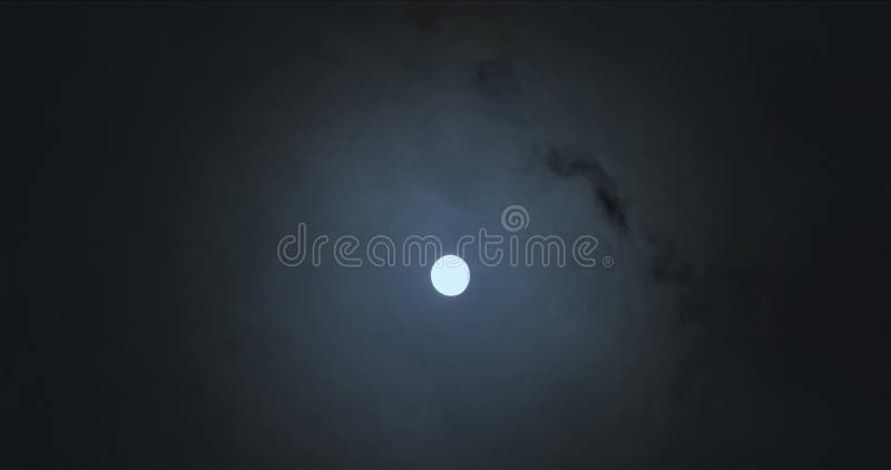 Moonlight Illuminates the Clouds in the Sky. Dramatic Moonlight. Stock ...
