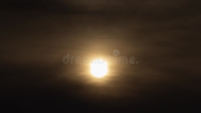 Full Moon Breaking through the Clouds at Night. Timelapse Stock Footage ...