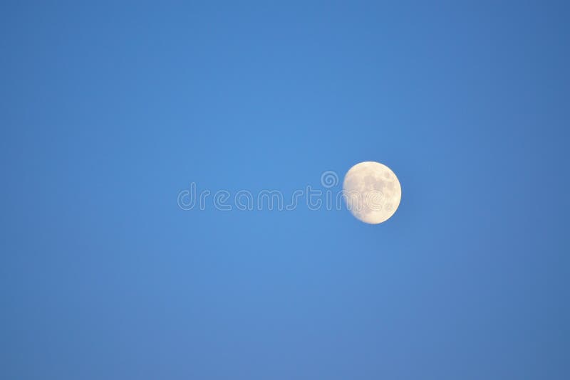 Full Moon with Blue Dusk Sky Background Stock Photo - Image of frae ...