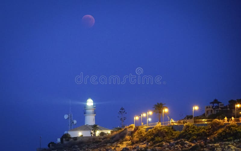 The Full Moon in a Blue Sky Stock Image - Image of moonlight, astronomy ...