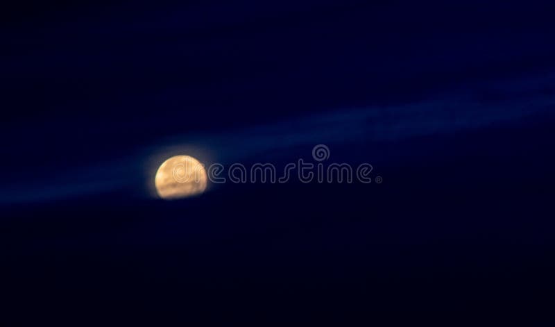 Moon on an Overcast Night stock photo. Image of black - 212718356