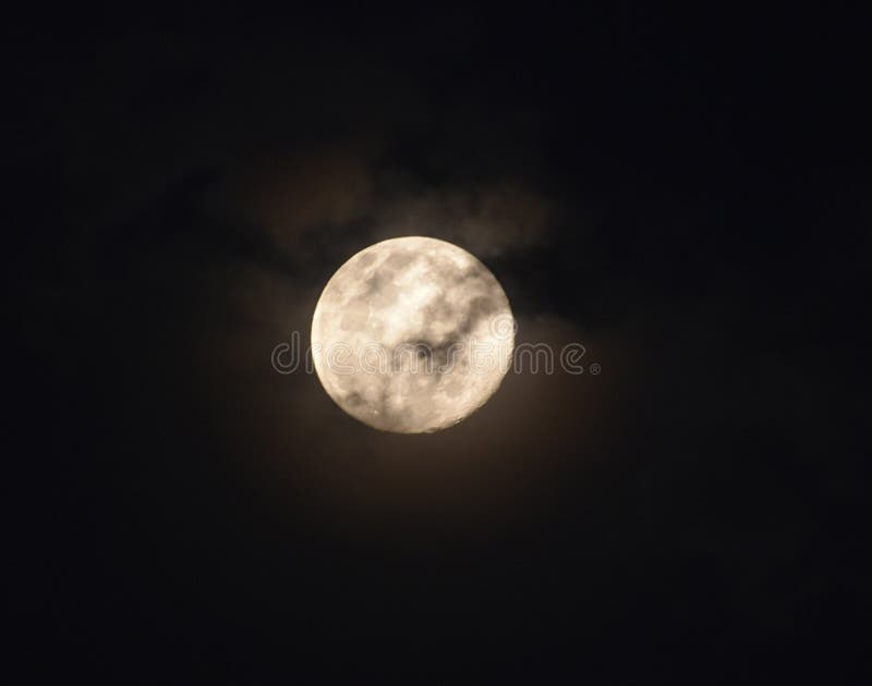 Full Moon in Clear Sky in Night Stock Image - Image of clear, black ...