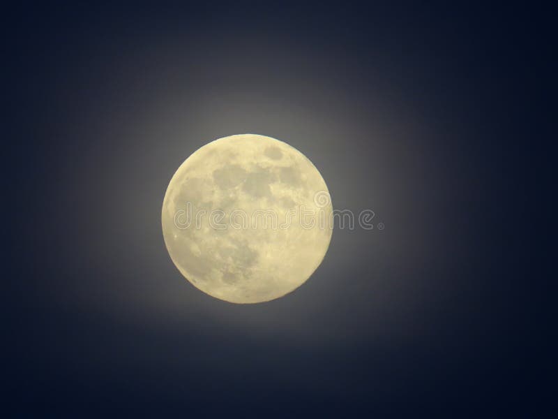 Full Moon Close Up on a Dark Sky Stock Photo - Image of lunar, dark ...