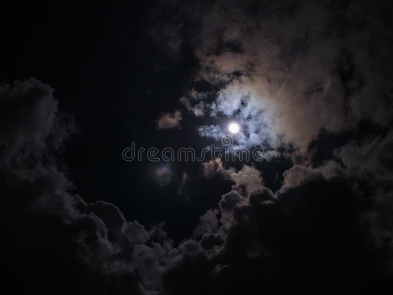 Full Moon with Cloud stock photo. Image of lunar, night - 122285588