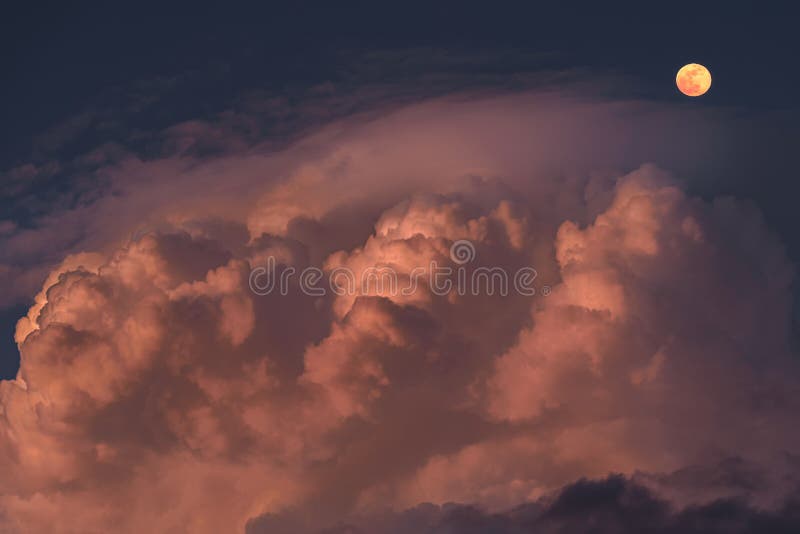 Full moon on the clouds stock image. Image of star, beauty - 145873791