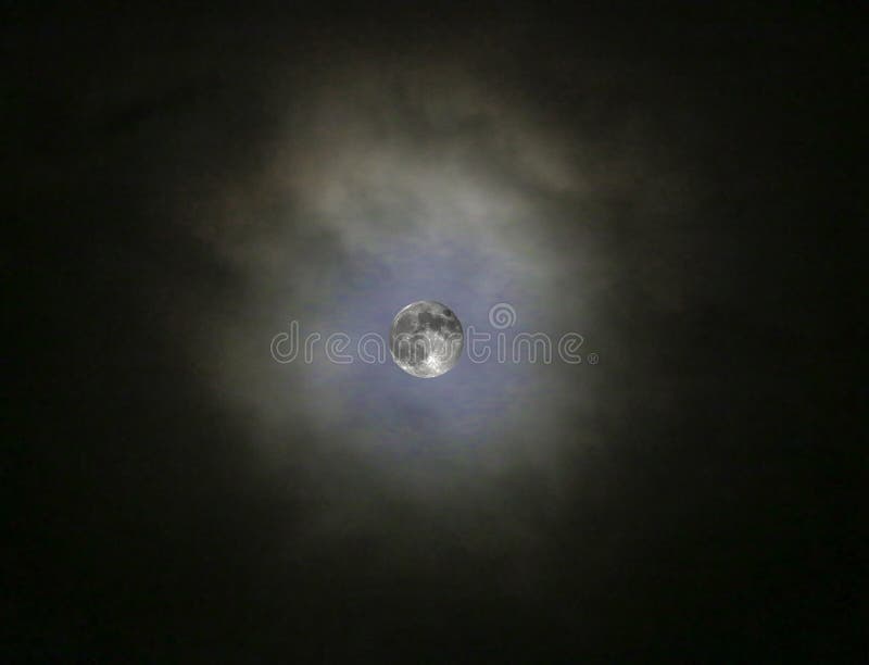 Full moon and clouds stock image. Image of lunar, super - 346218333