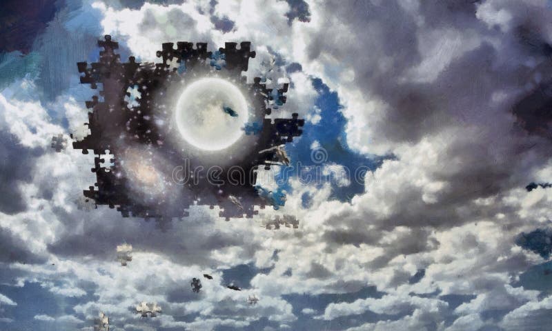 Sky puzzle stock illustration. Illustration of inverse - 124354532