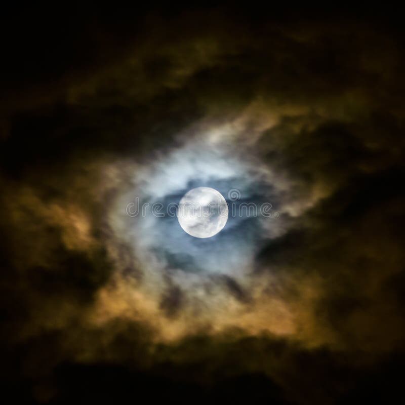 Full moon and clouds. stock photo. Image of heaven, galaxy - 32428630