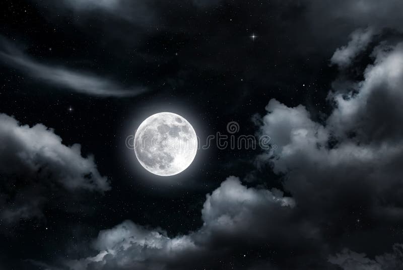 Full moon and clouds stock photo. Image of dramatic, cloud - 69533684