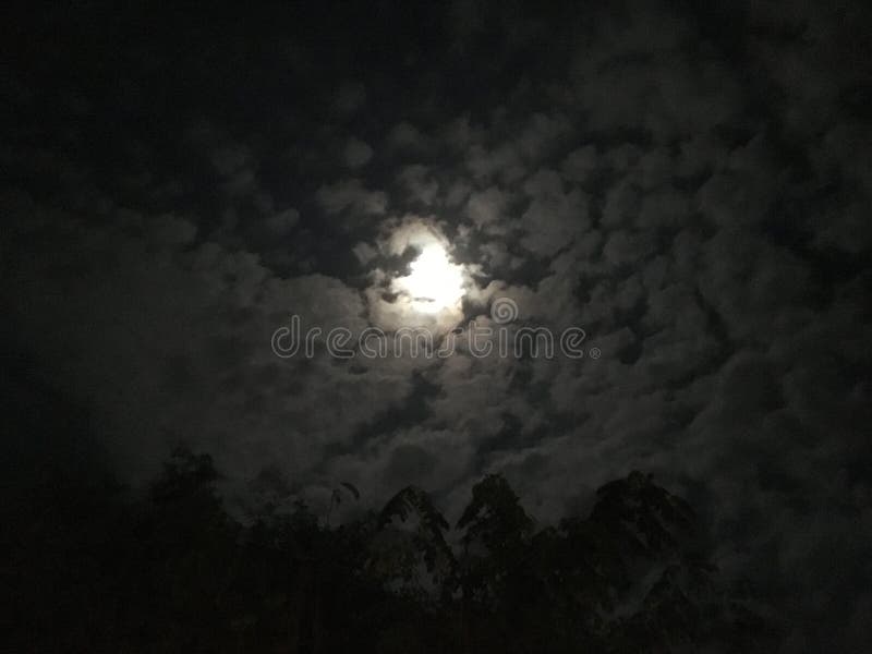 Full moon and clouds stock image. Image of full, night - 135562995