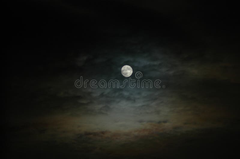 Full Moon with Cloudy Sky in Sandbach, Cheshire, England Stock Photo ...