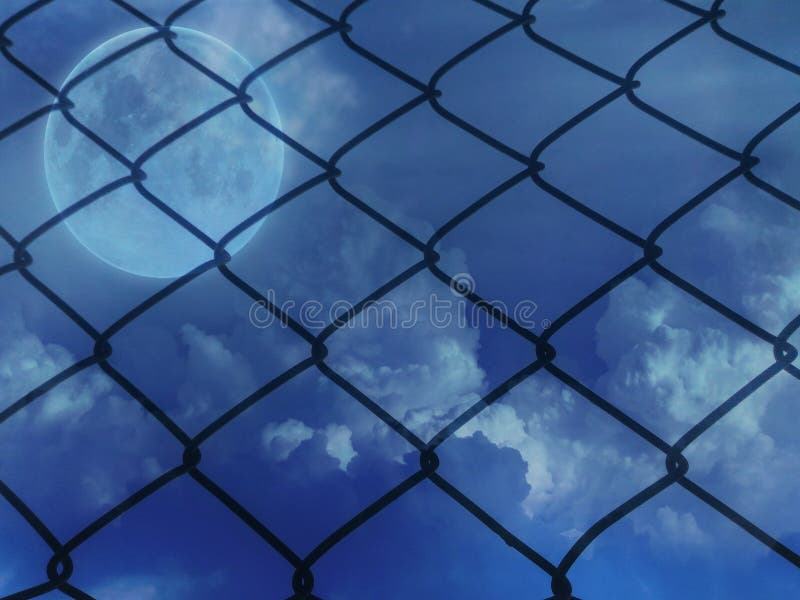 Full moon with wire mesh stock photo. Image of mesh, wire - 99796326