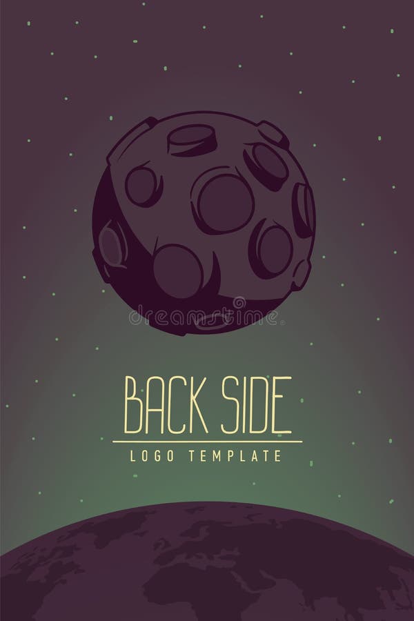 Full Moon. Colored Vector Illustration or Symbol with Lettering ...