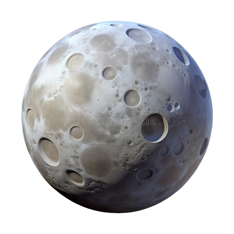 Full Moon 3d Render. Realistic Plastic Grey Glowing Surface of Space ...