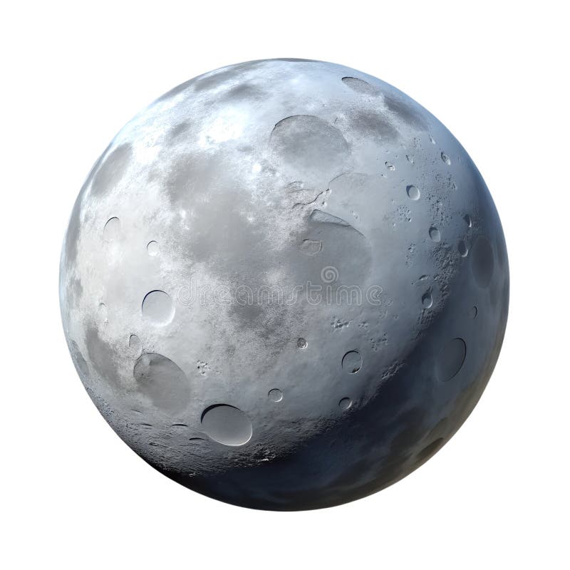 Full Moon 3d Render. Realistic Plastic Grey Glowing Surface of Space ...