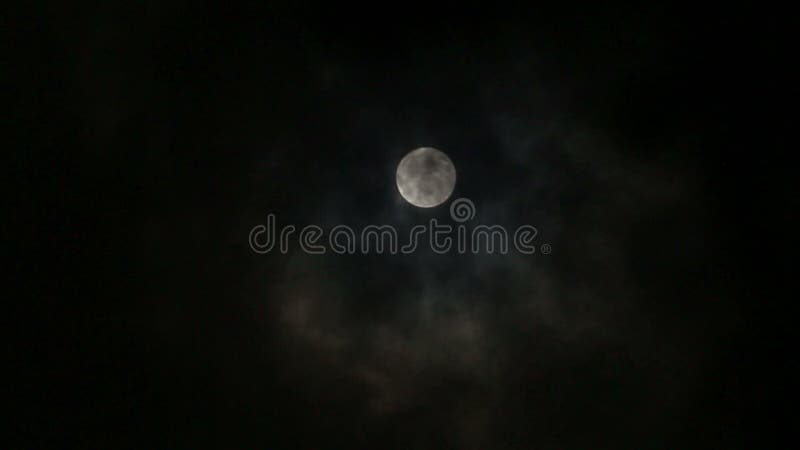 Moon in the Dark Sky with Clouds Stock Footage - Video of scenes, night ...