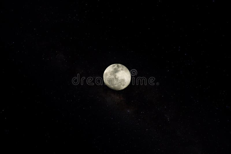 The Full Moon in the Dark Night Stock Image - Image of clouds ...