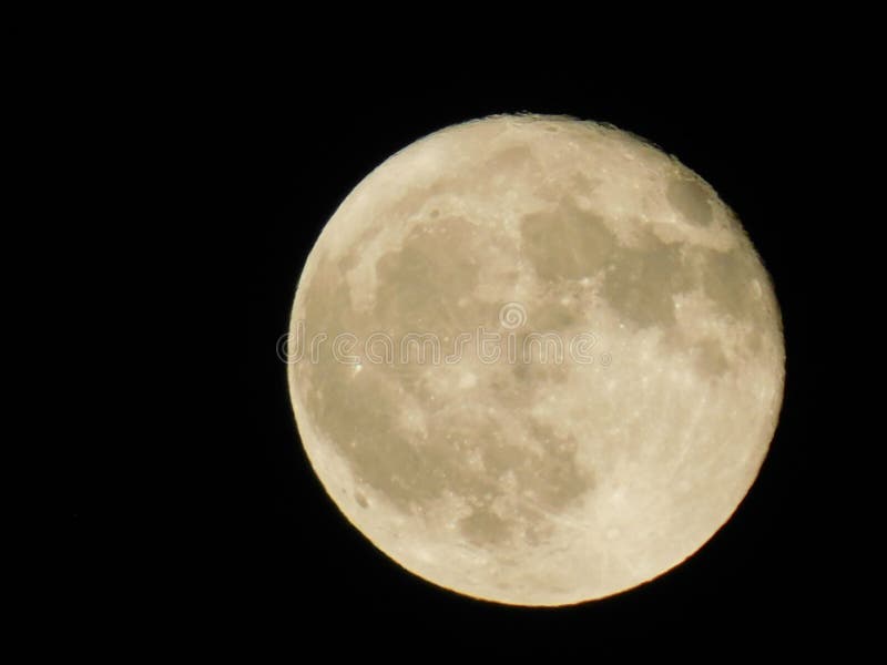 Full Moon in the Dark Night Sky Stock Photo - Image of nightsky, night ...