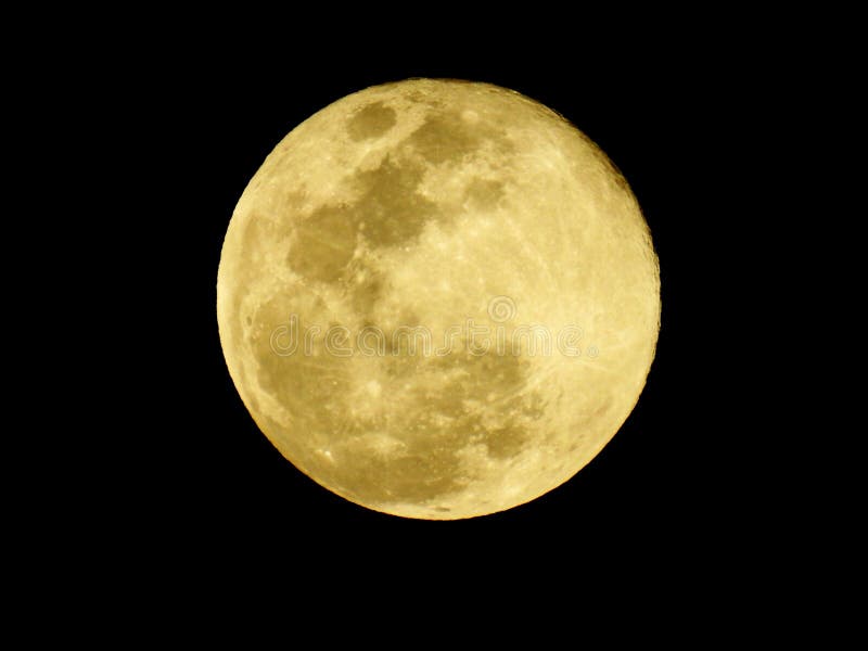 Full Moon in Dark Night without Stars. Stock Photo - Image of concept ...