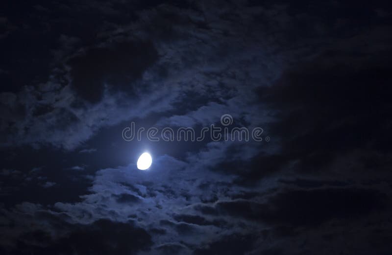 Moon and Dramatic Clouds stock image. Image of nature - 190153885