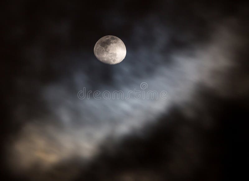 Moon and Dramatic Clouds stock image. Image of nature - 190153885