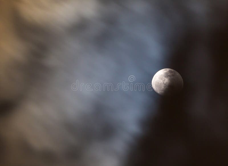 Moon and Dramatic Clouds stock image. Image of nature - 190153885
