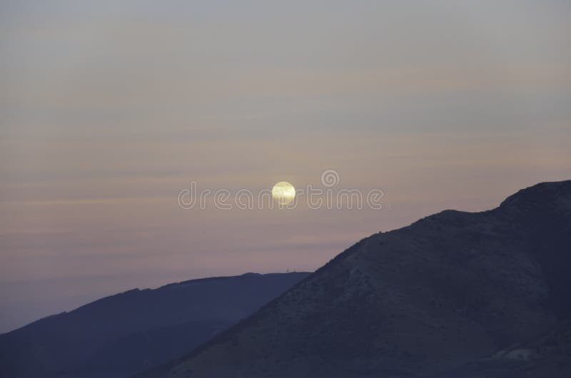 Full moon at dusk stock image. Image of moonlight, fullmoon - 65792251