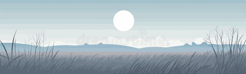Full Moon Field Vector Flat Minimalistic Isolated Illustration Stock ...