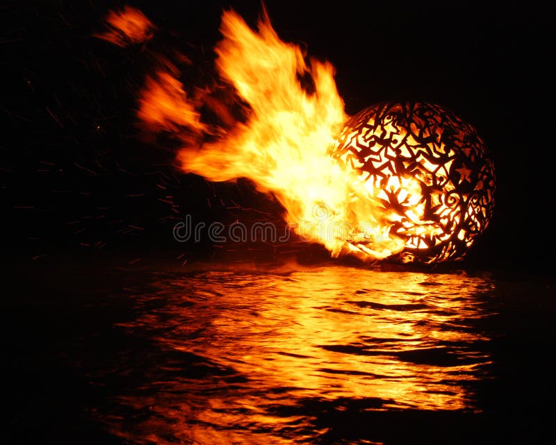 Full Moon Fire Ball stock photo. Image of heyns, flames - 21677498