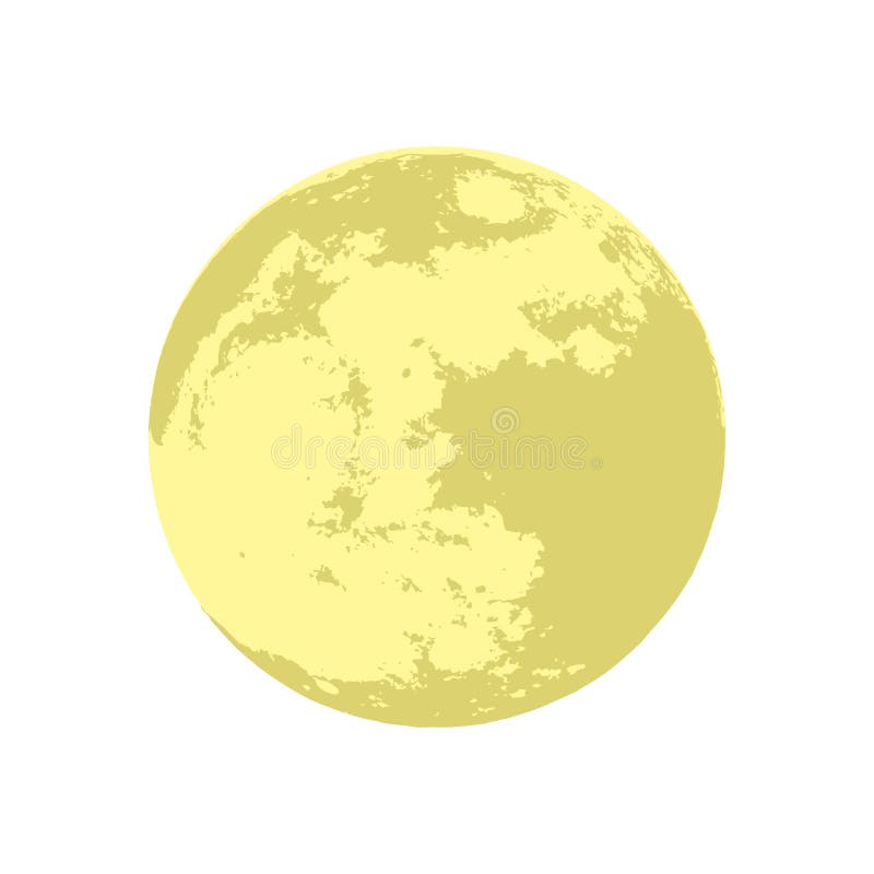 Full Moon Vector Illustration Stock Vector - Illustration of light ...