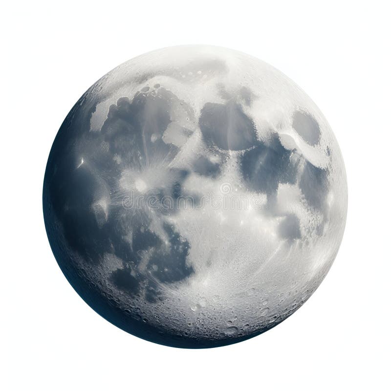 Full Moon in High Resolution Isolated on White Background. Stock Image ... Full Moon in High Resolution Isolated on White Background. Stock Image ...