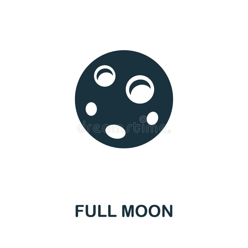 Full Moon Icon. Simple Element from Well Sleep Collection. Creative ...