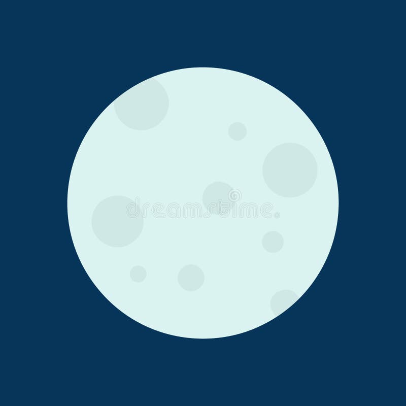 Full Moon Icon. Vector Illustration Stock Illustration - Illustration ...