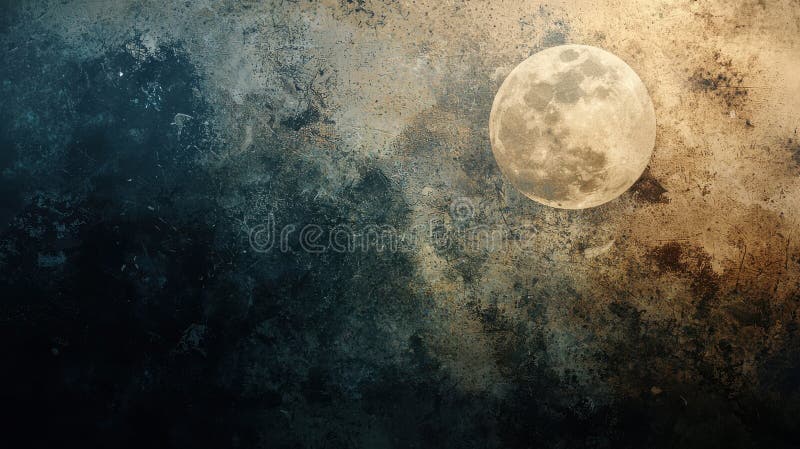 Full Moon Illuminated in a Clear Night Sky with Scattered Clouds Stock ...