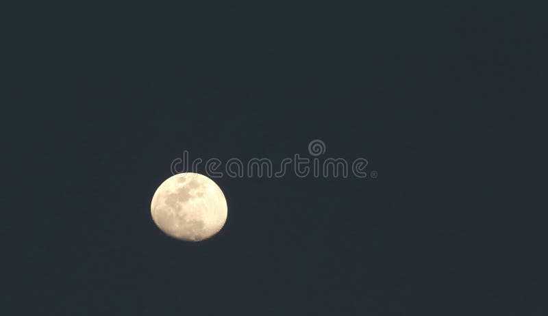 Natural Full Moon on a Black Background Stock Photo - Image of time ...